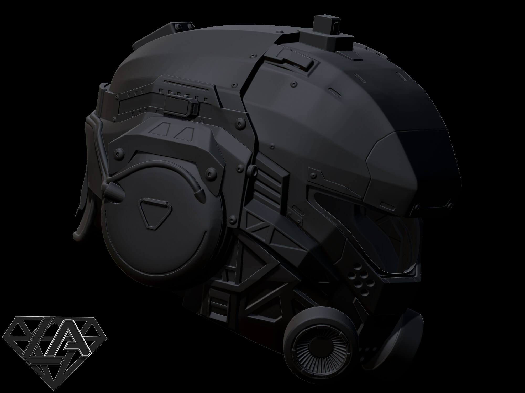 TitanFall 2 Sci Fi Helmet - 3D Model by LAfactorystore