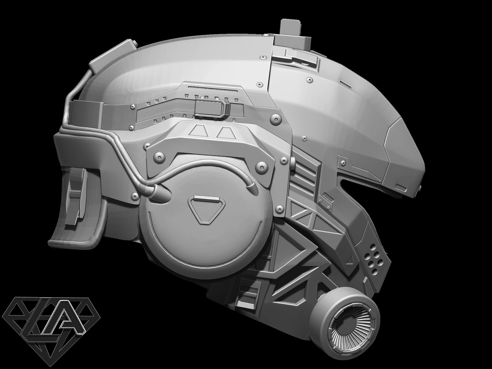 TitanFall 2 Sci Fi Helmet - 3D Model by LAfactorystore