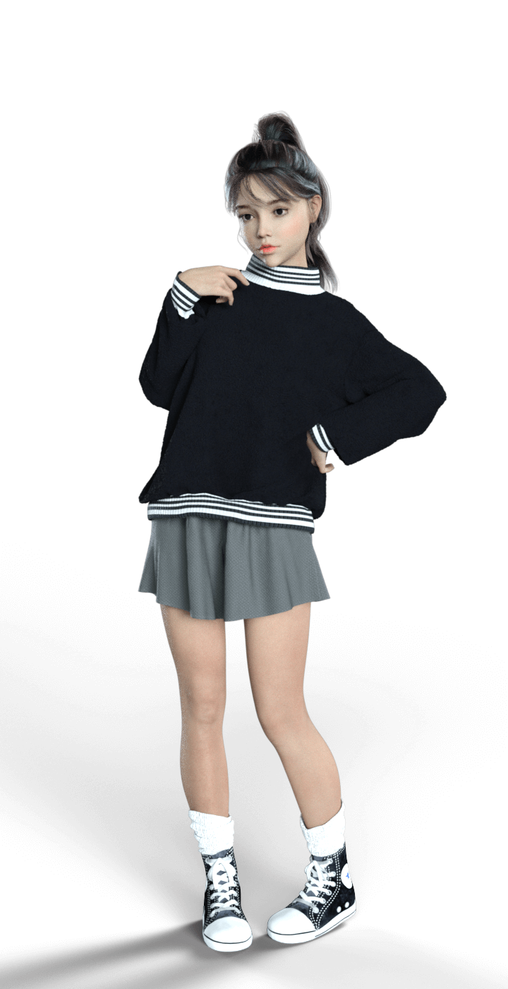 Girly 3D Render, Digital Art by LambdaX