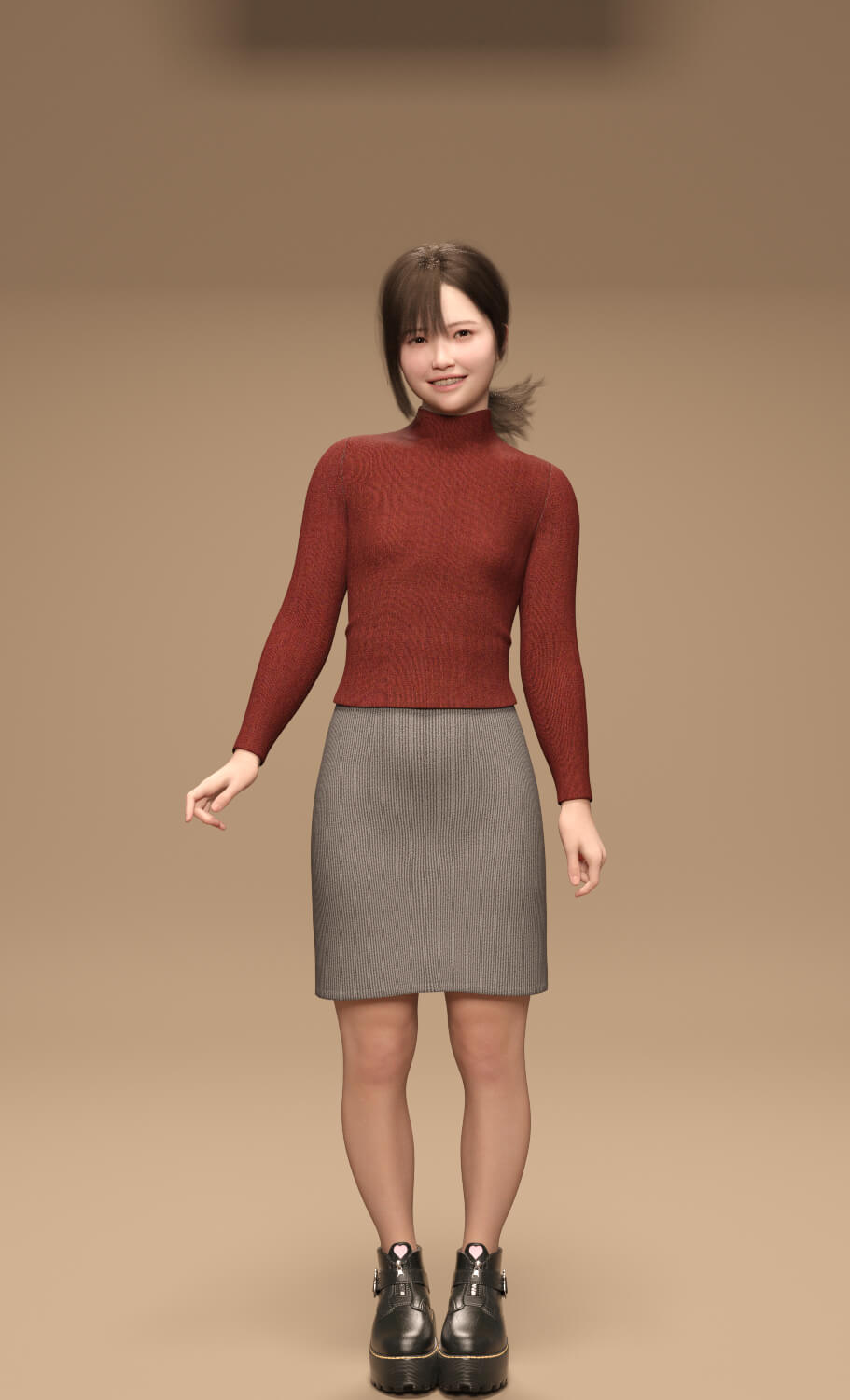 Jiyun in Schoomizu 3D Render, Digital Art by LambdaX