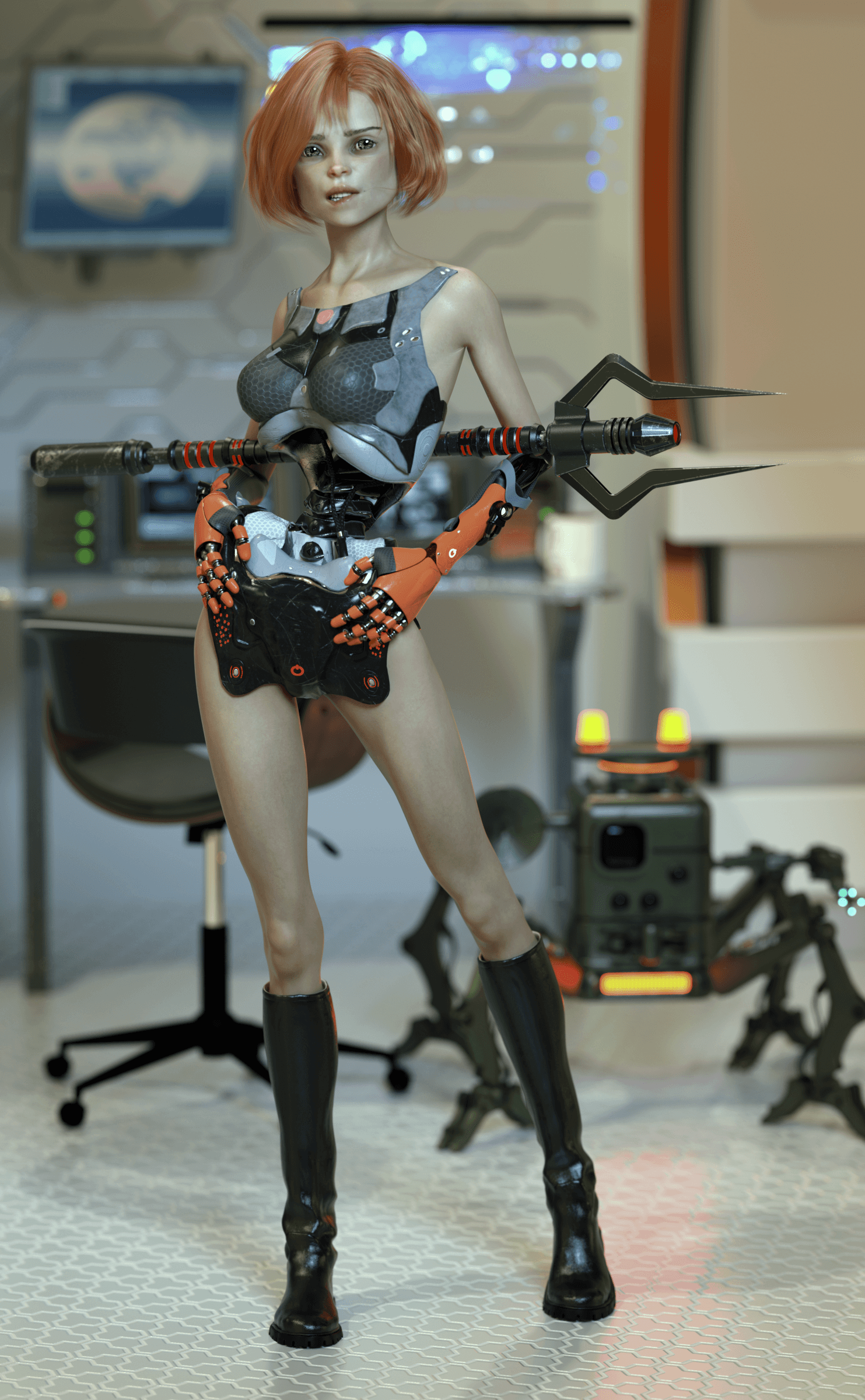 Security guard 3D Render, Digital Art by Lamst