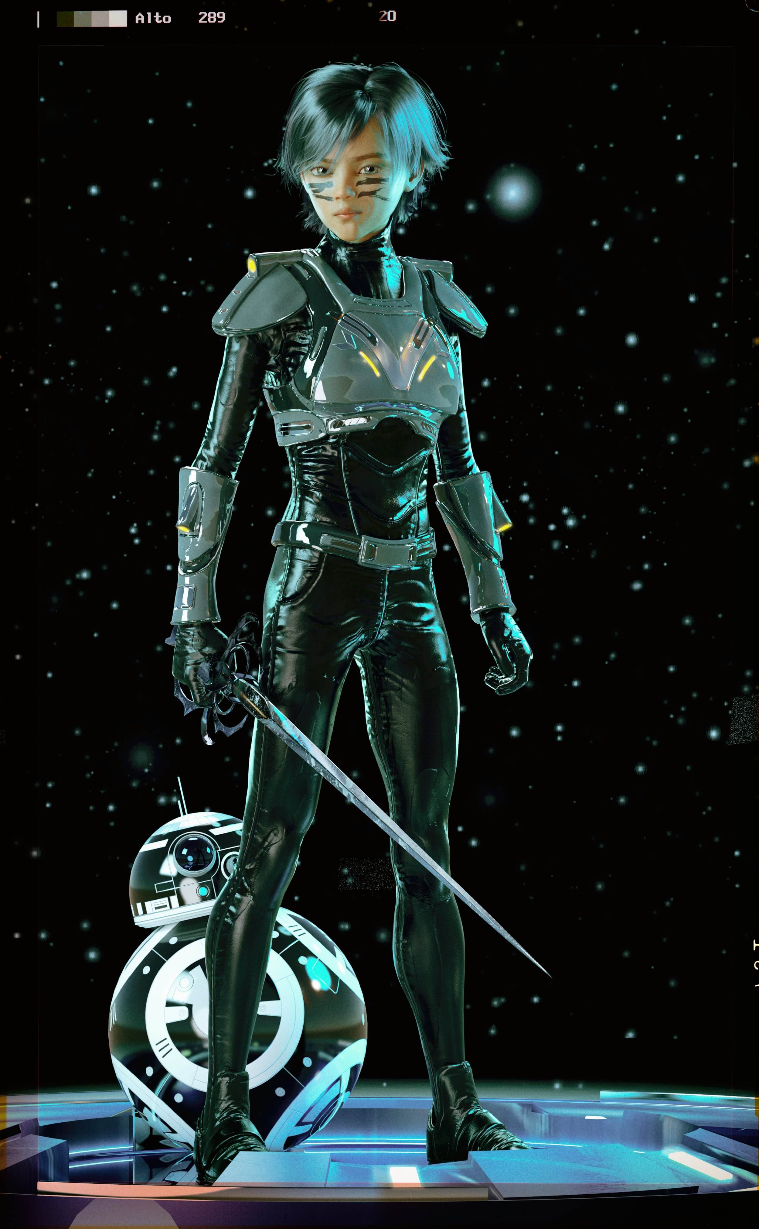 Space prince 3D Render, Digital Art by Lamst