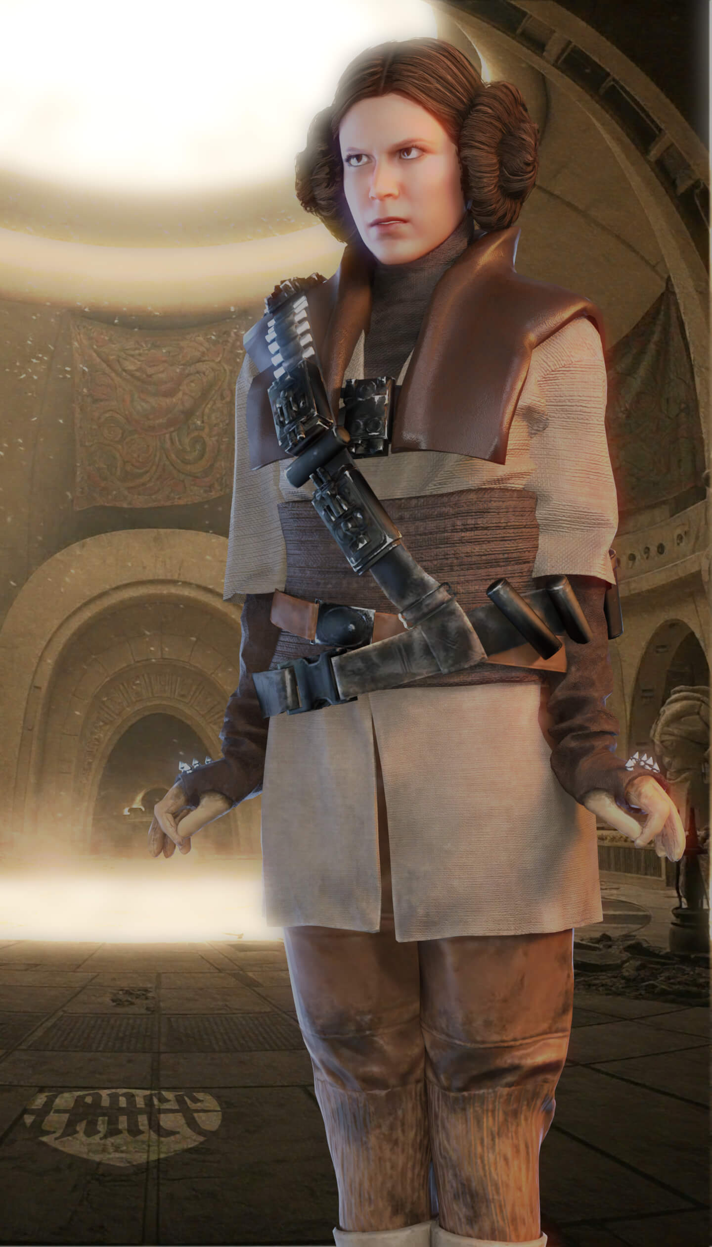 Star Wars Leia 3D Render, Digital Art by LanceColbert