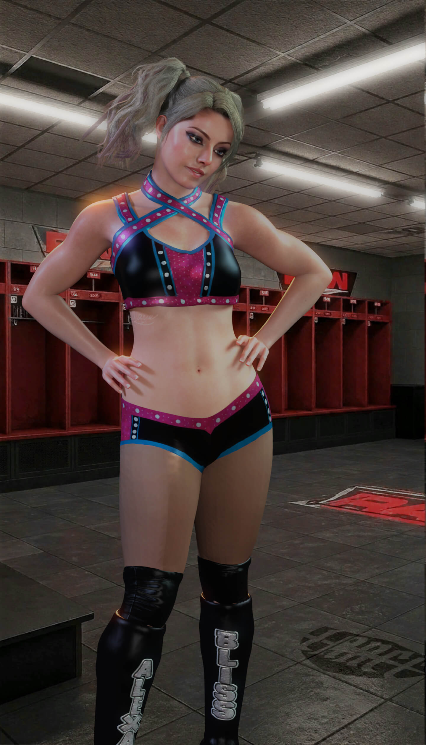 WWE Alexa Bliss 3DUK 3D Render, Digital Art by LanceColbert