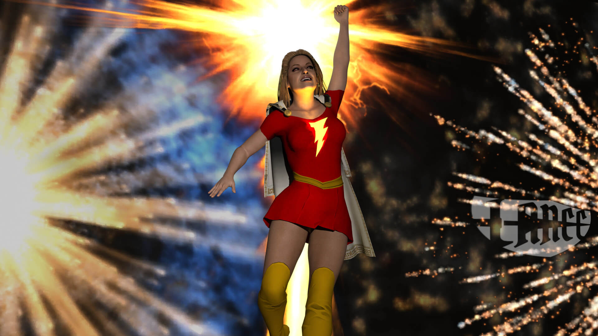 Trish Stratus Mary Marvel by LanceColbert | RenderHub Wallpapers