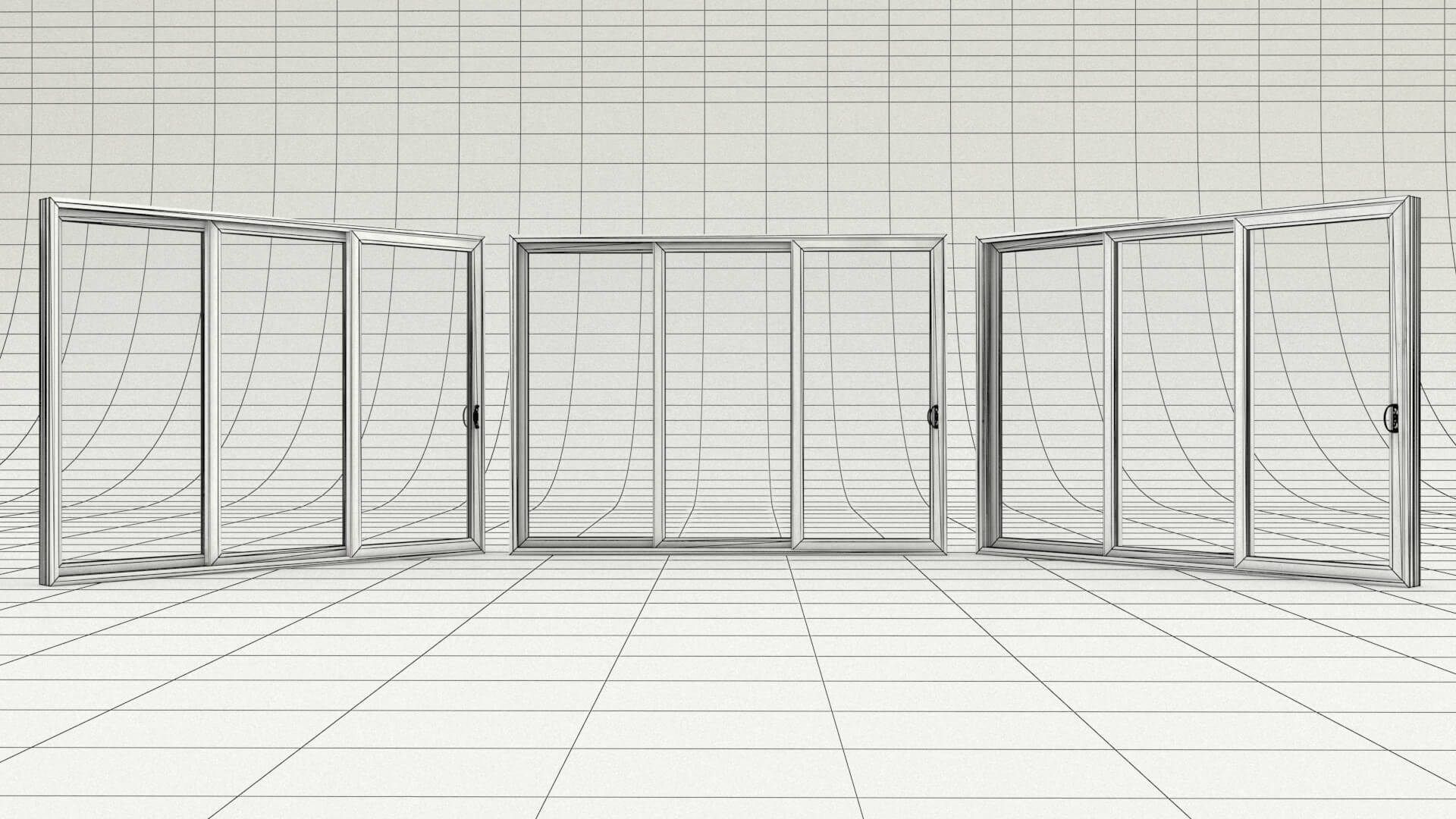 laos Aluminum Stacking Door - 3D Model by LAOMUSIC ARTS