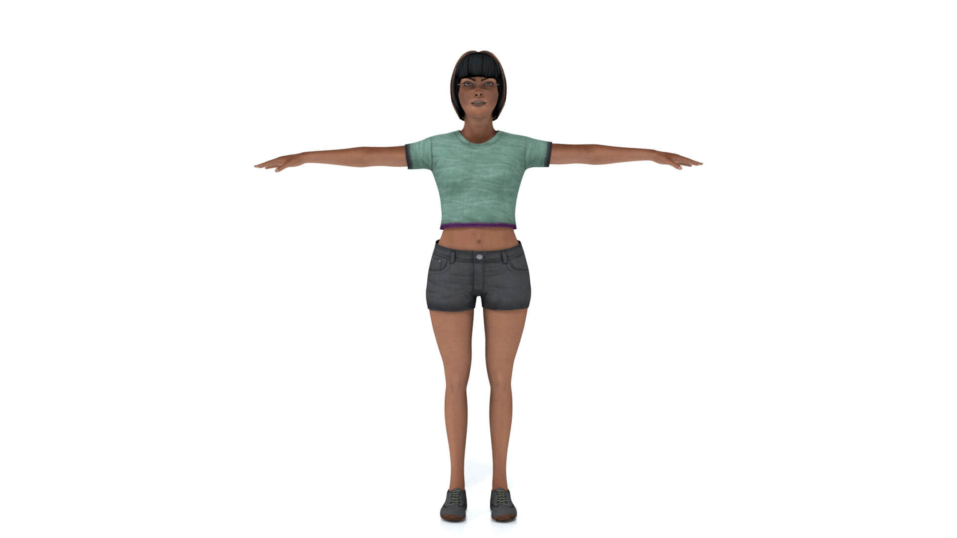 laos Black Female Fit - 3D Model by LAOMUSIC ARTS