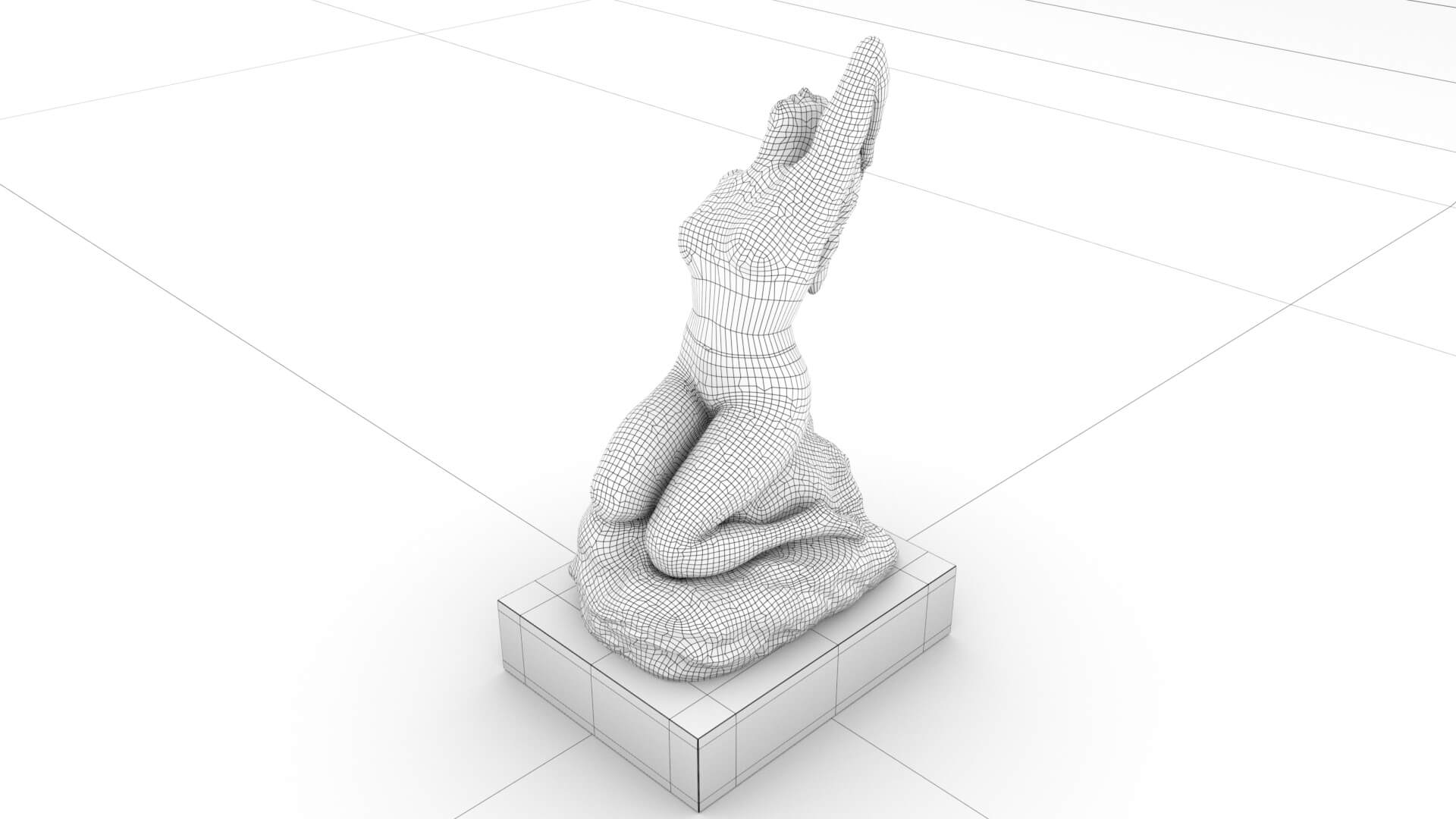 laos Female Leaning Back Statue - 3D Model by LAOMUSIC ARTS