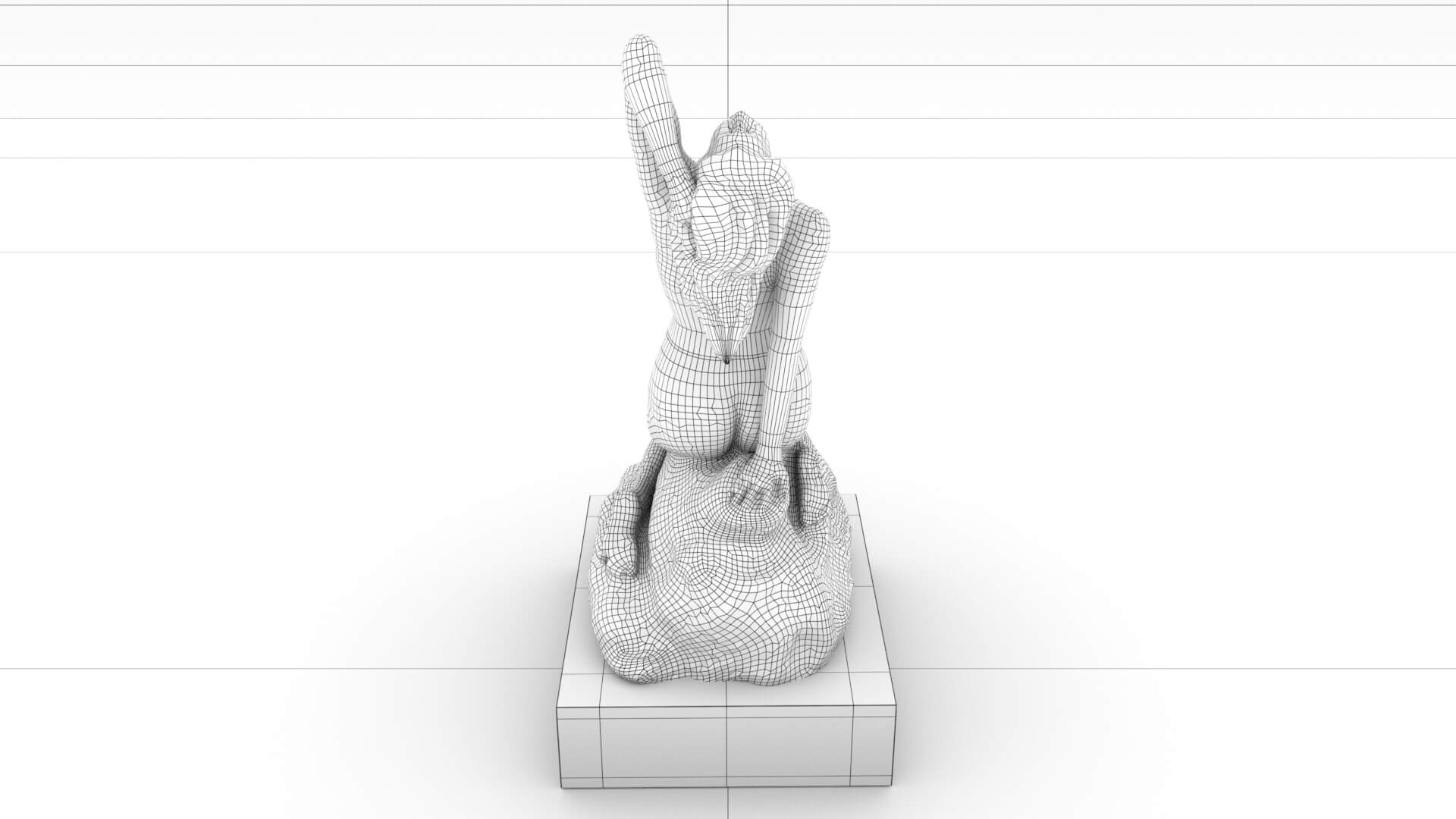 laos Female Leaning Back Statue - 3D Model by LAOMUSIC ARTS