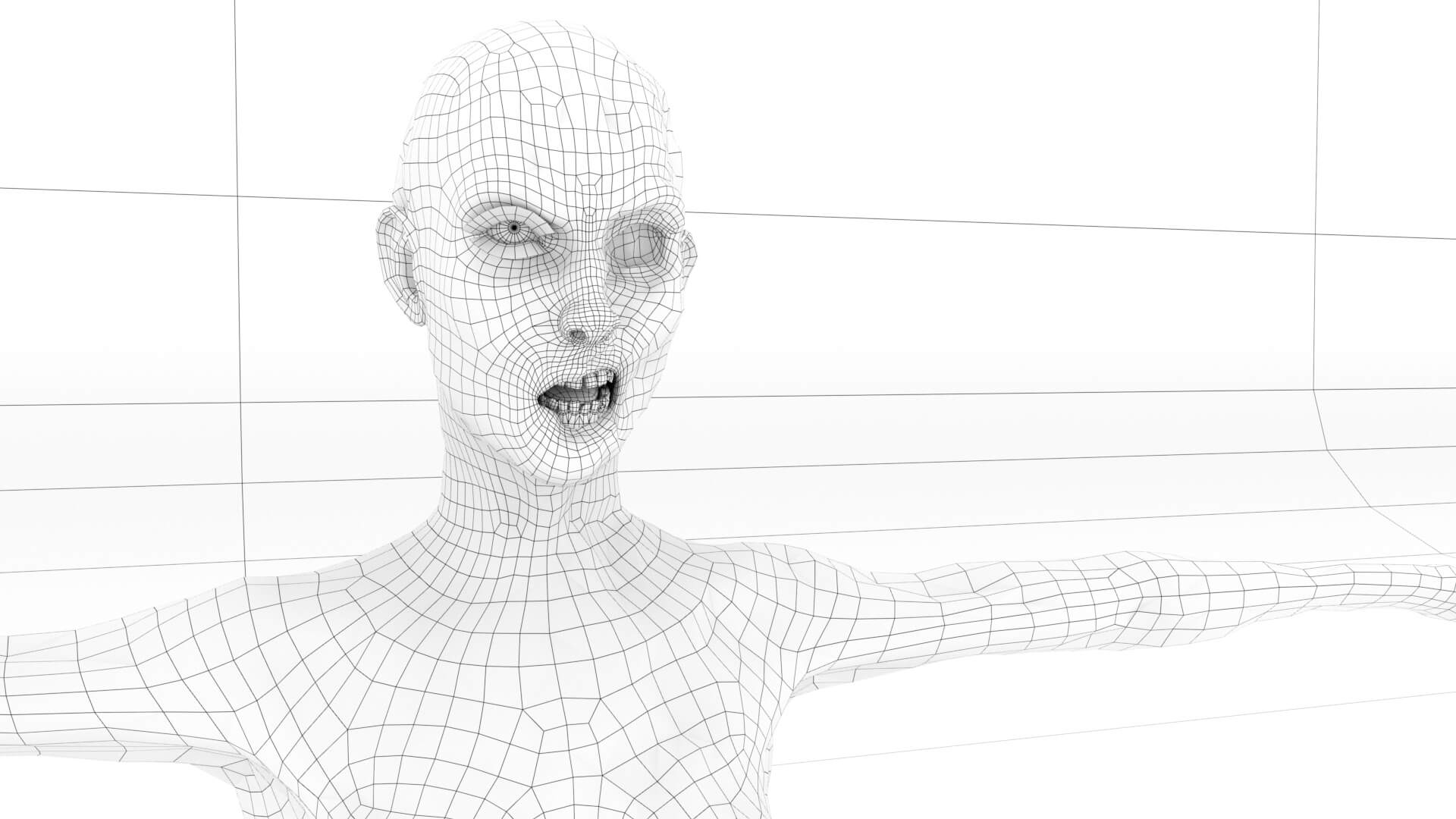 laos Female Skinny Zombie - 3D Model by LAOMUSIC ARTS