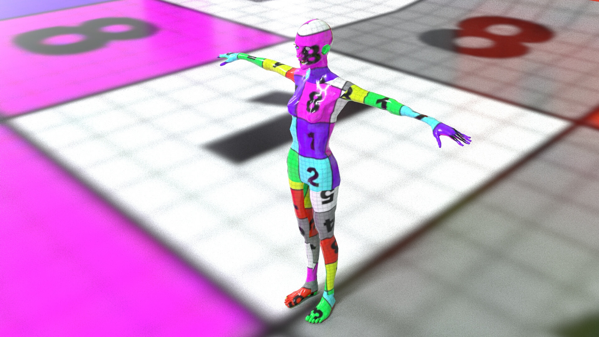 laos Female Skinny Zombie - 3D Model by LAOMUSIC ARTS