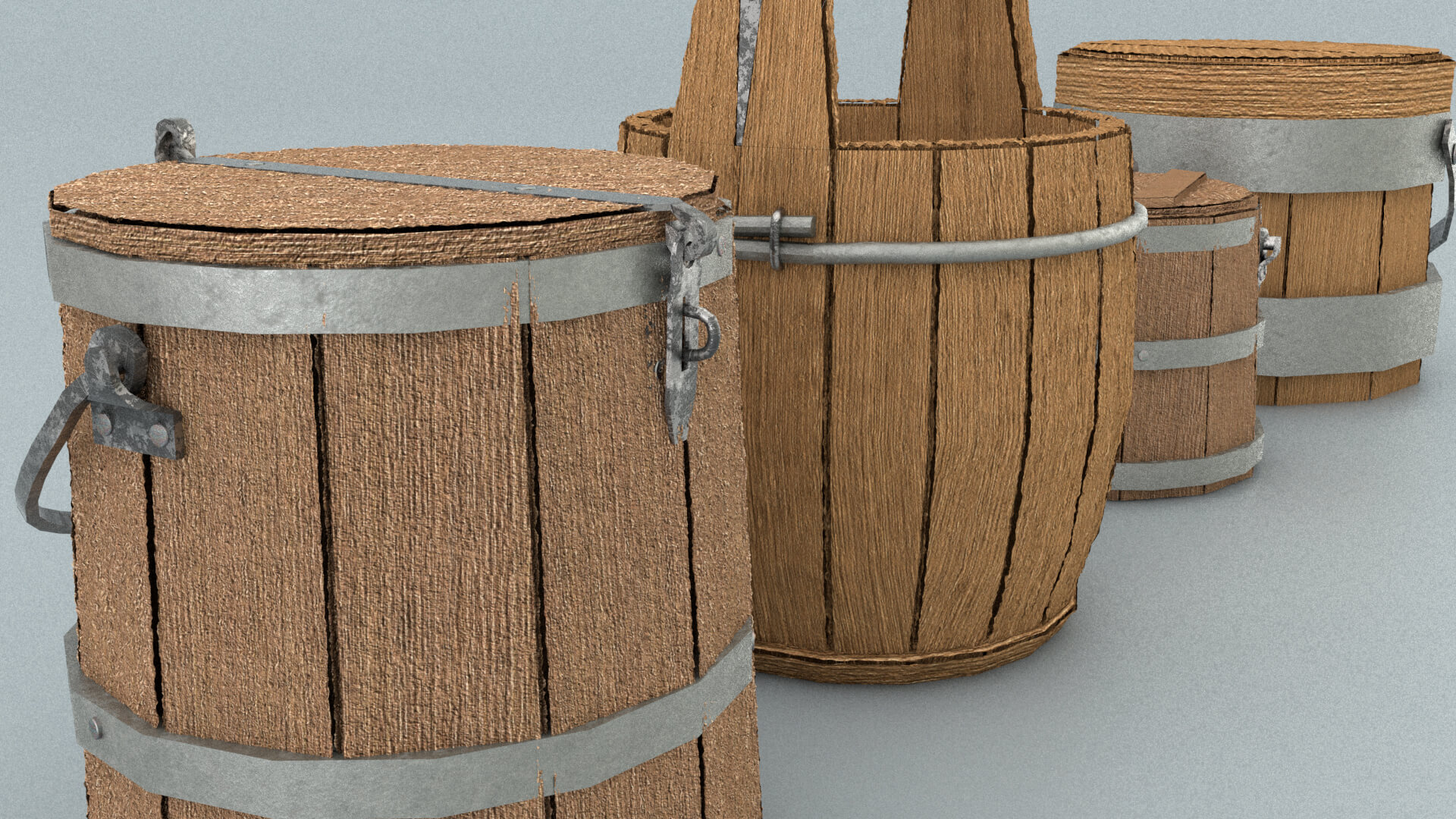laos Game Buckets Set - 3D Model by LAOMUSIC ARTS