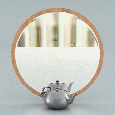 laos Round Mirror - 3D Model by LAOMUSIC ARTS