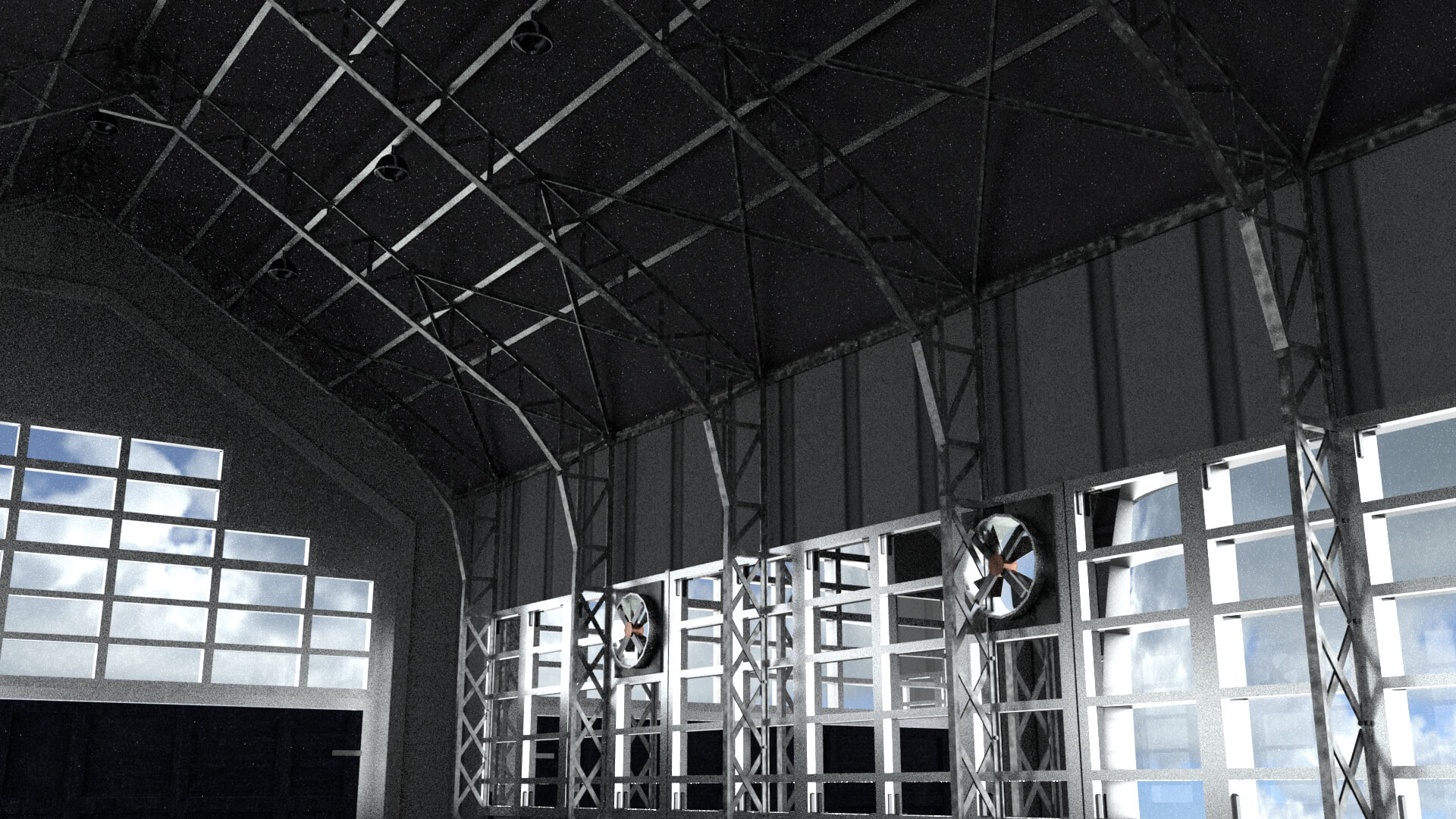 laos Spaceship Hangar - 3D Model by LAOMUSIC ARTS