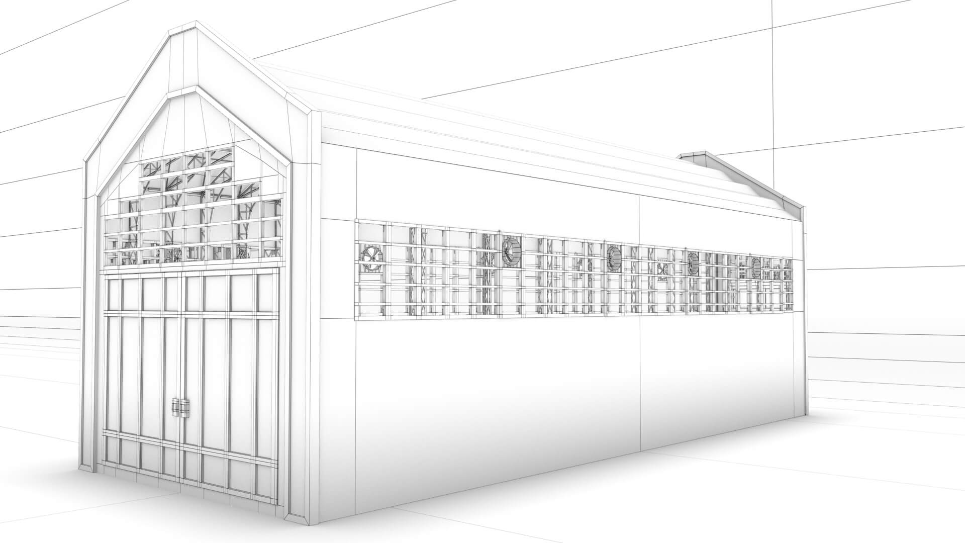 laos Spaceship Hangar - 3D Model by LAOMUSIC ARTS