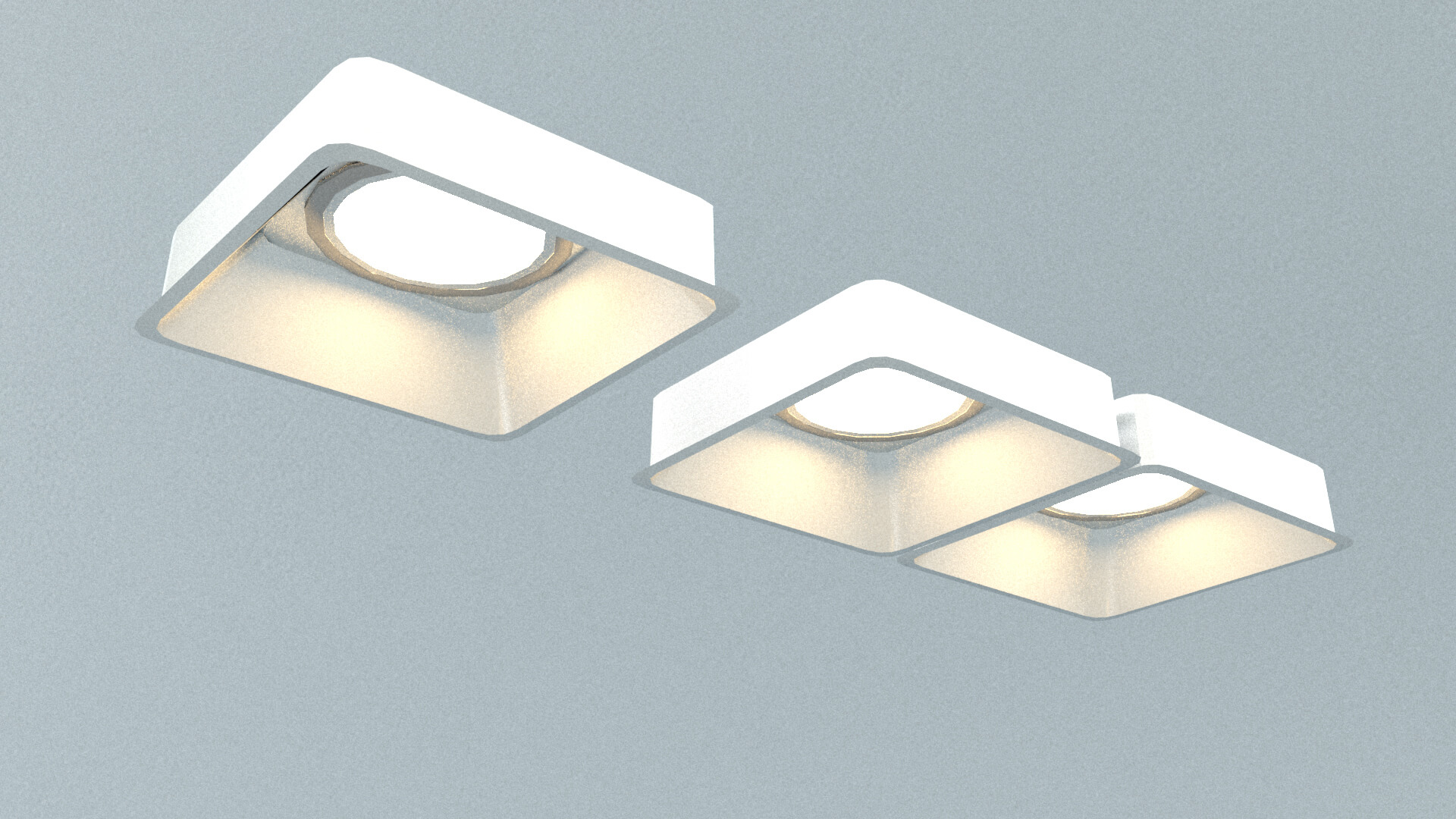 laos Square Recessed Ceiling Lamps - 3D Model by LAOMUSIC ARTS