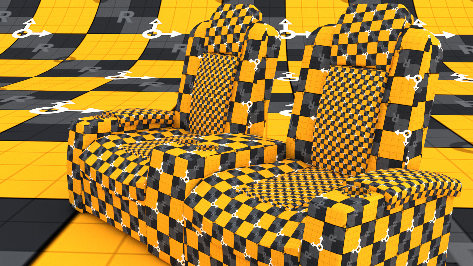 Laos Stalls/Cinema/Theater Chairs - 3D Model by LAOMUSIC ARTS