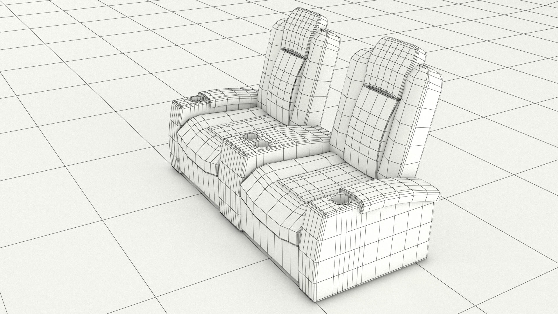 Laos Stalls/Cinema/Theater Chairs - 3D Model by LAOMUSIC ARTS