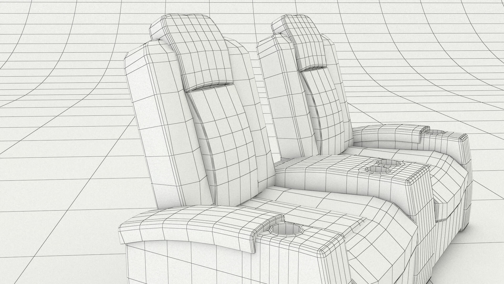 Laos Stalls/Cinema/Theater Chairs - 3D Model by LAOMUSIC ARTS