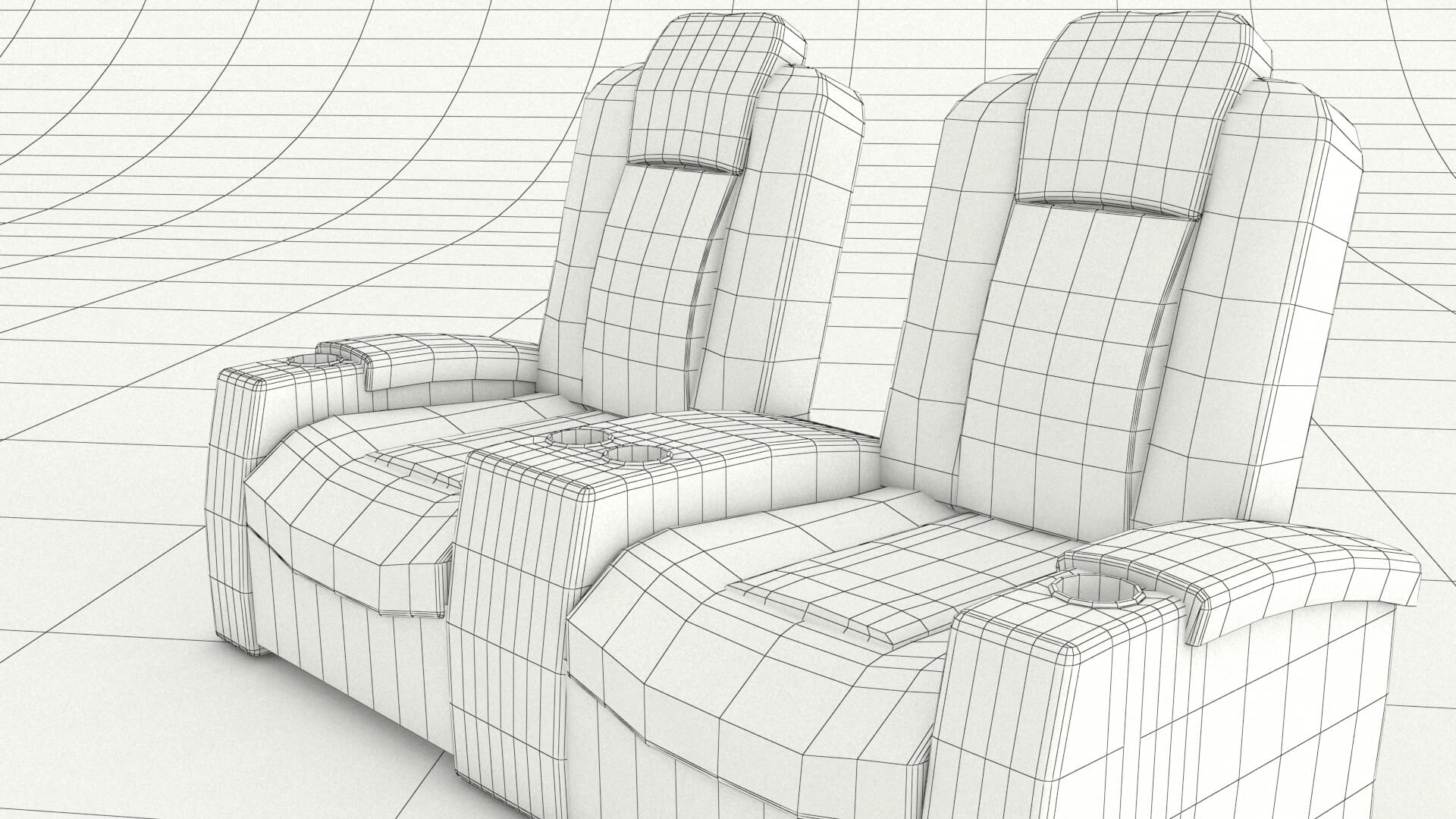 Laos Stalls/Cinema/Theater Chairs - 3D Model by LAOMUSIC ARTS