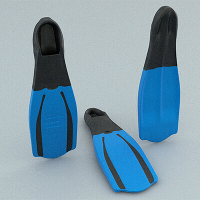 laos Swimming fins - 3D Model by LAOMUSIC ARTS