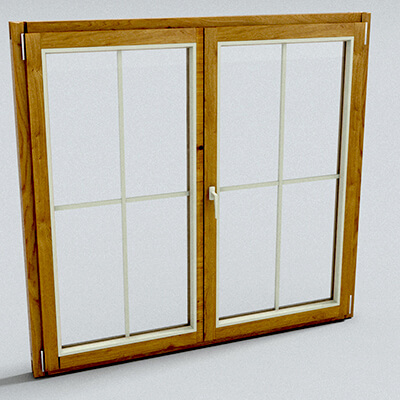 laos Two Wings Window - 3D Model by LAOMUSIC ARTS