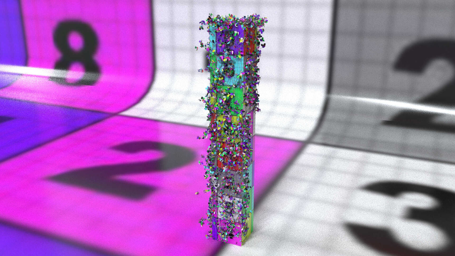 laos Vegetation Vertical Column - 3D Model by LAOMUSIC ARTS