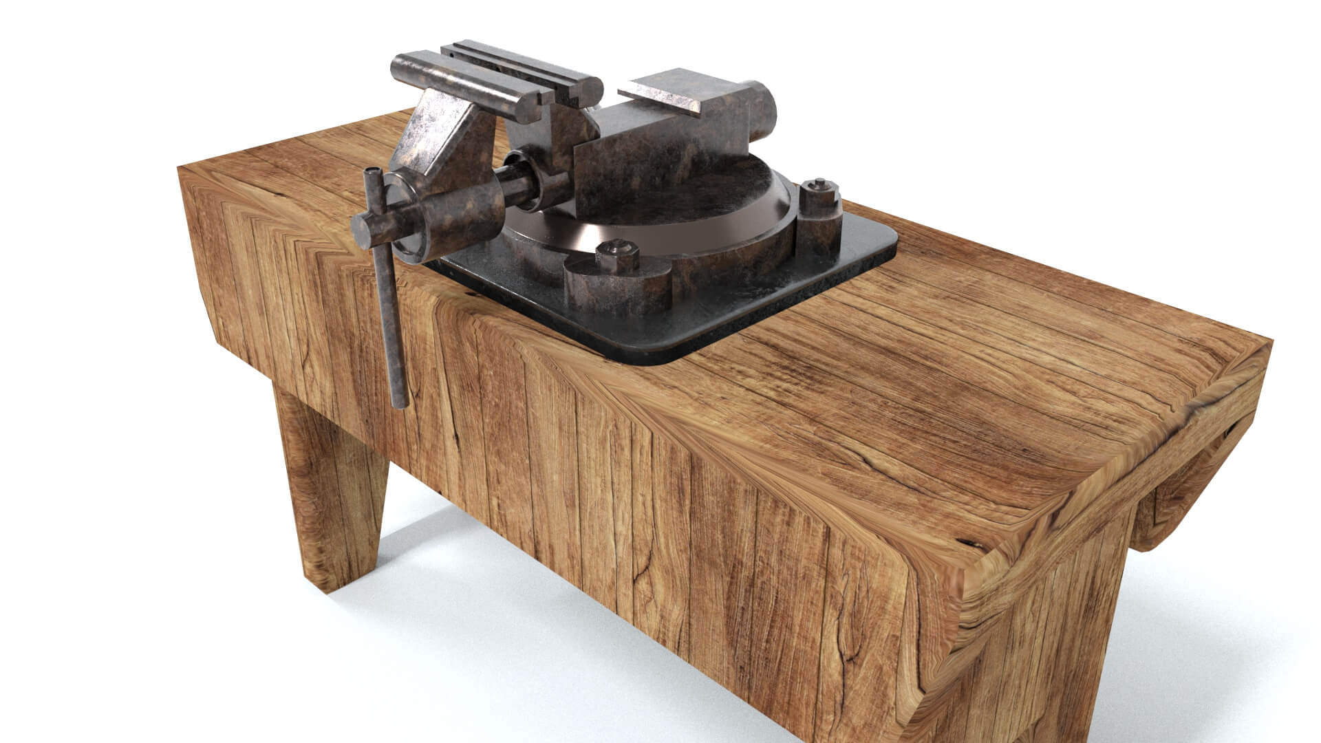 Laos Vintage Bench Vise - 3D Model by LAOMUSIC ARTS