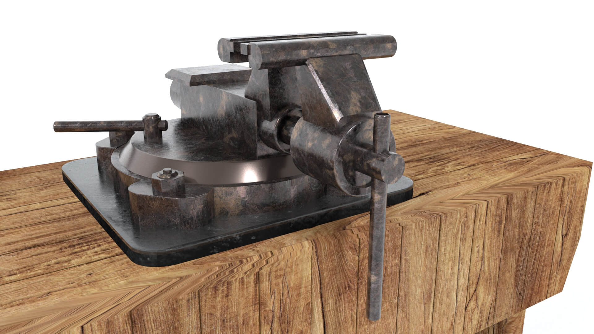Laos Vintage Bench Vise - 3D Model by LAOMUSIC ARTS