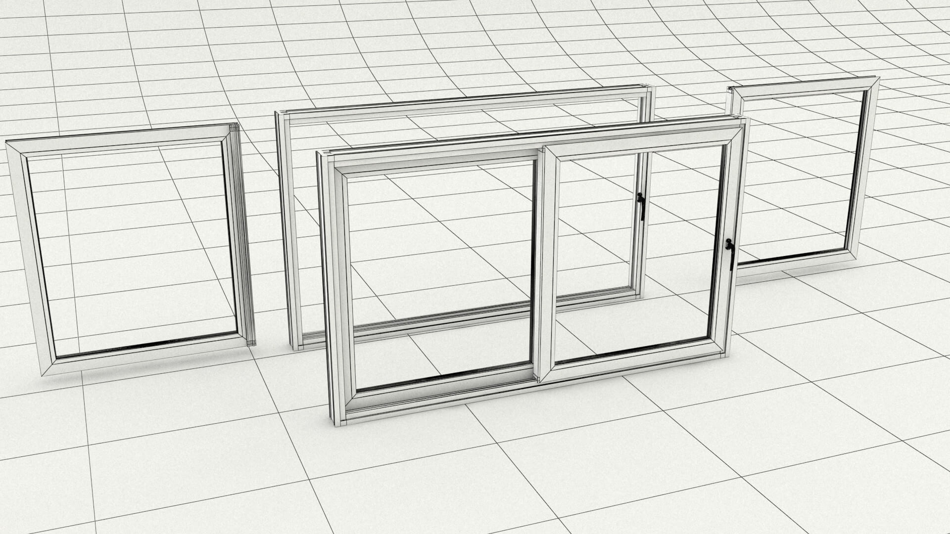 laos Aluminum Window - 3D Model by LAOMUSIC ARTS