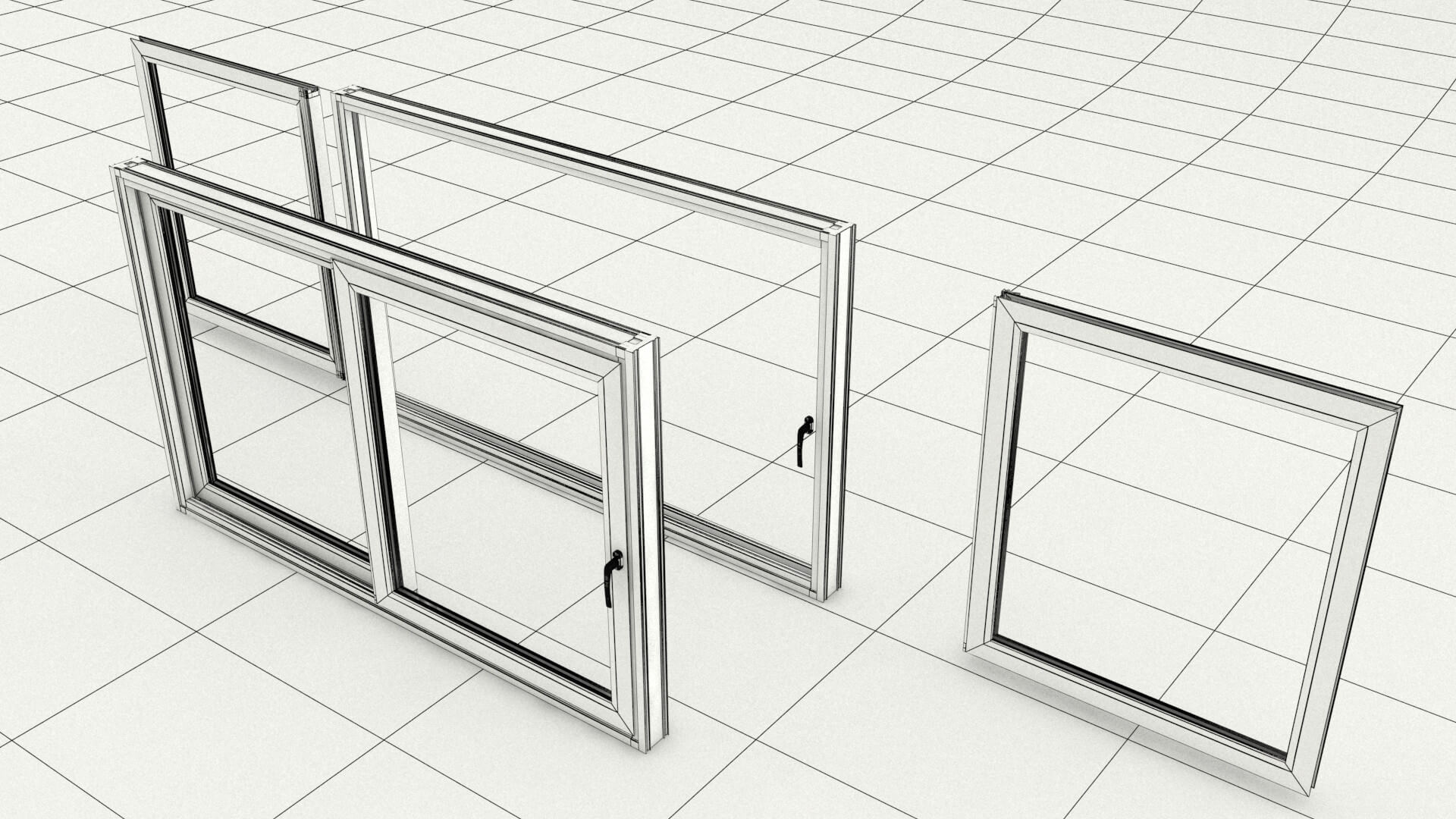 laos Aluminum Window - 3D Model by LAOMUSIC ARTS