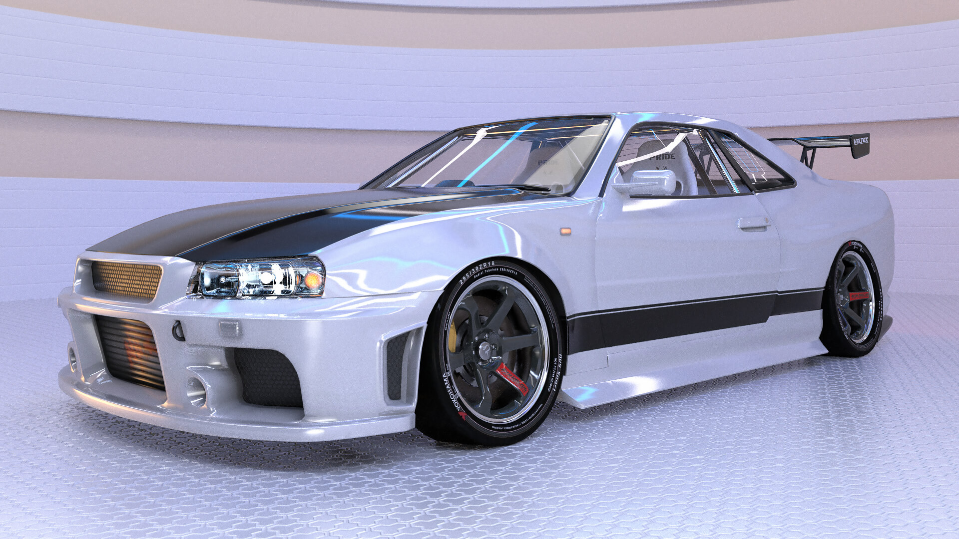 Skyline Gt-R VSpec Ii (2000 BNR34) by Lartiste | RenderHub Wallpapers