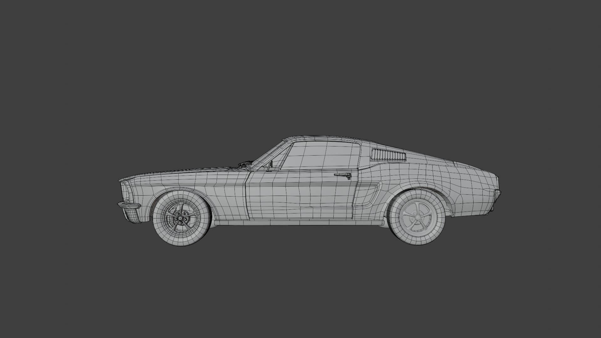 Mustang Fastback - 3D Model by LaserFase
