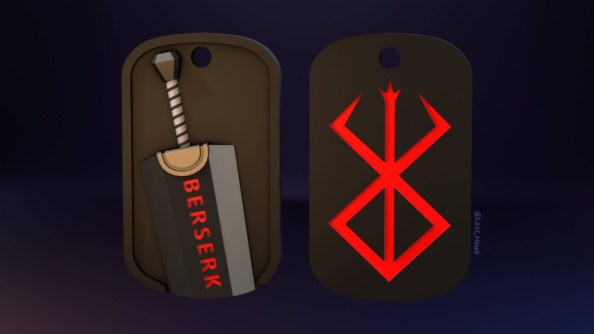 Berserk Dragon Slayer Keychain - 3D Model by Last_Hawk