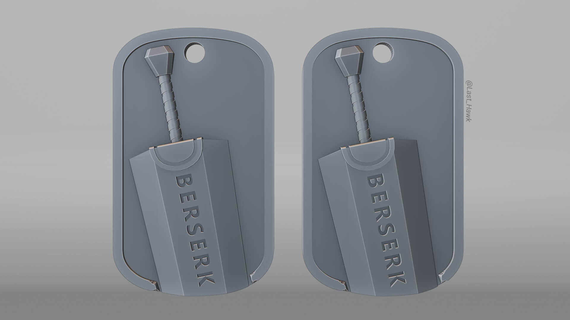 Berserk Dragon Slayer Keychain - 3D Model by Last_Hawk