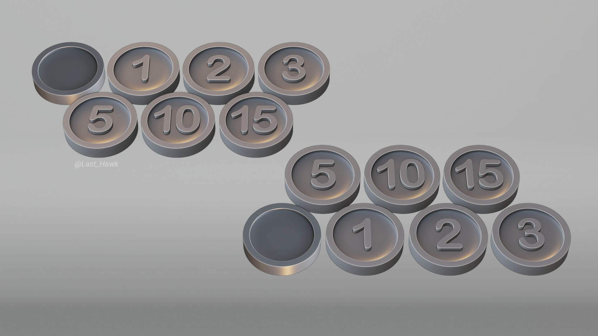 Coins for Tabletop Games - Free 3D Model by Last_Hawk