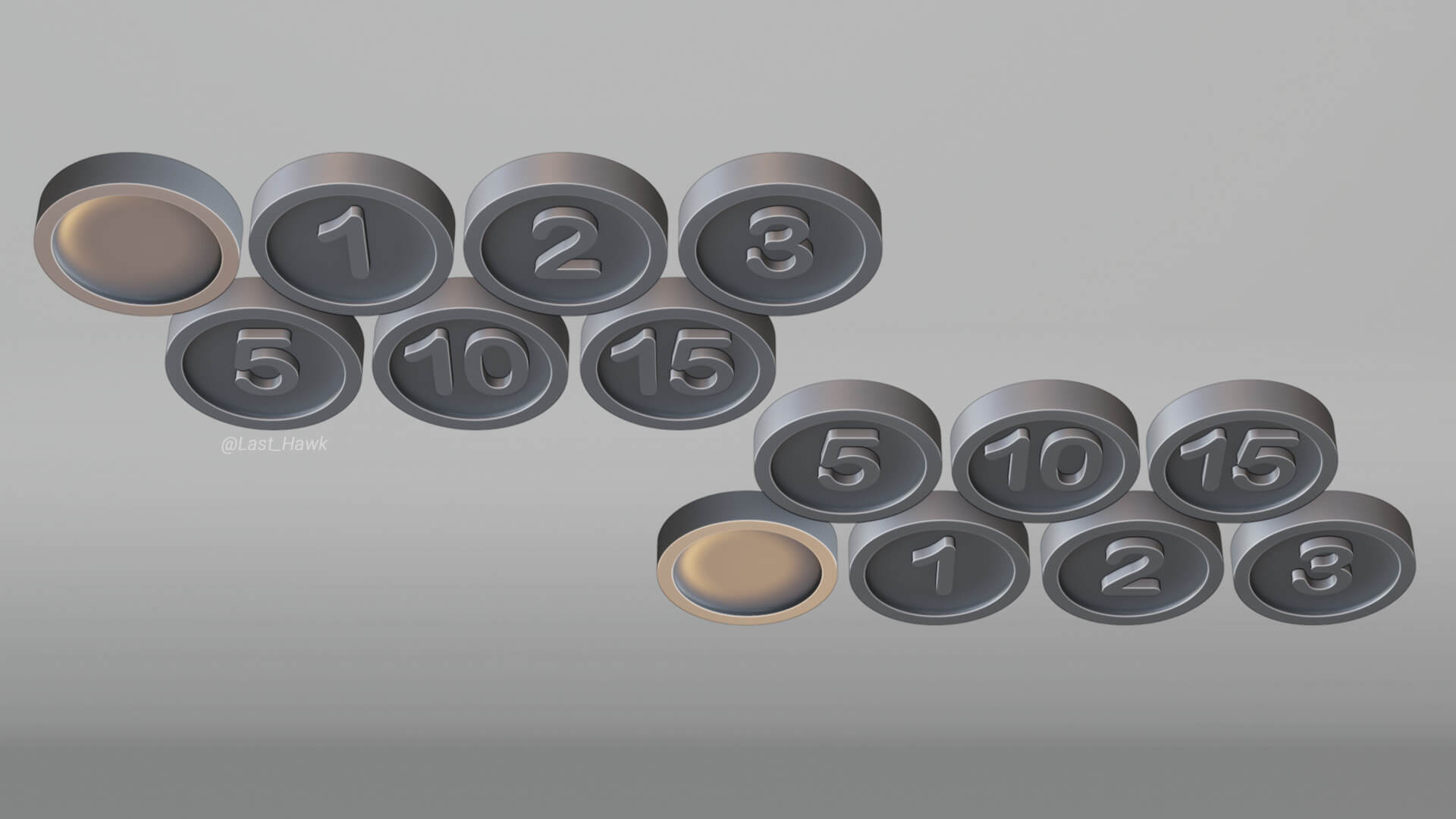 Coins for Tabletop Games - Free 3D Model by Last_Hawk