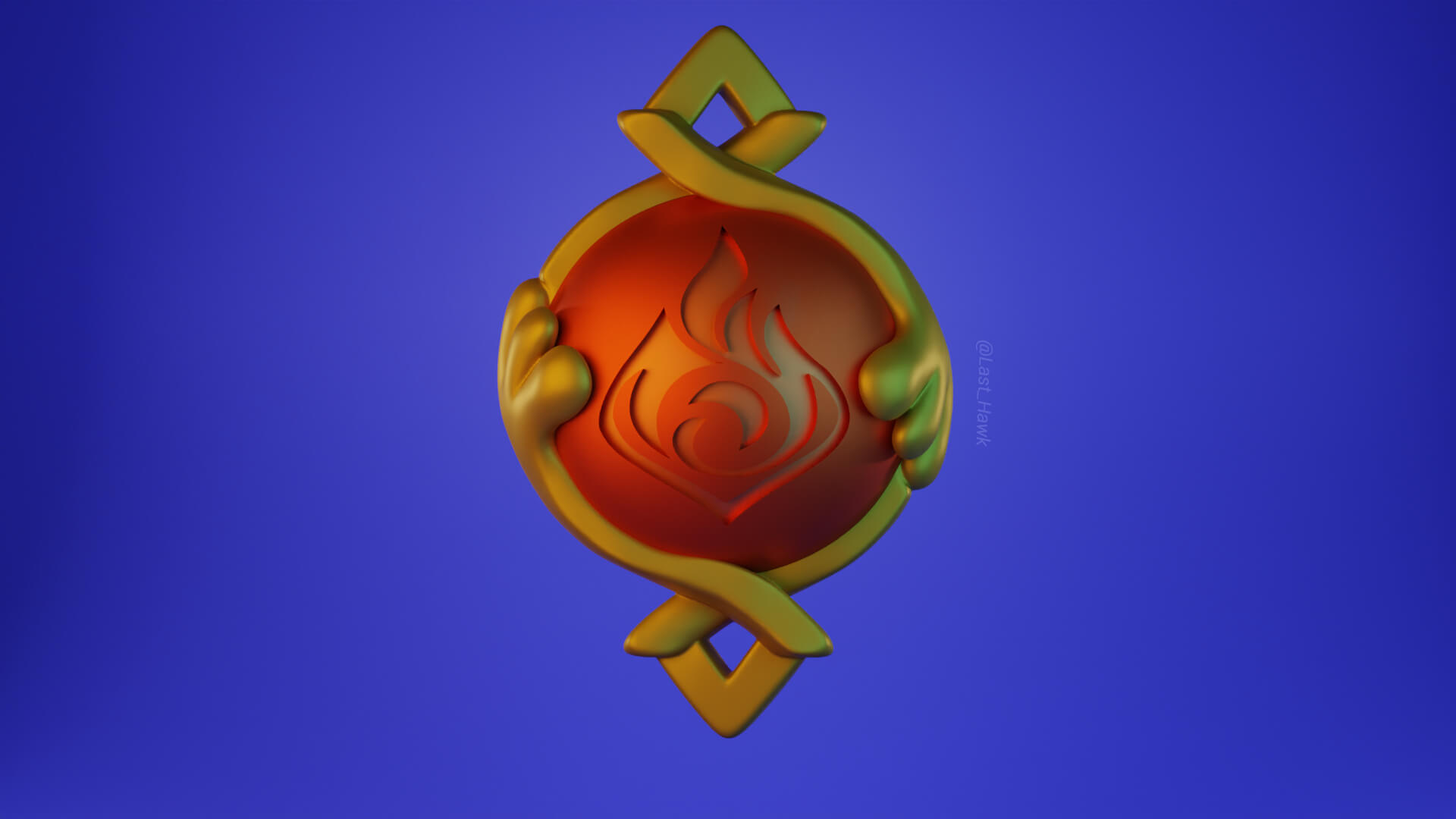 Fontaine Vision Eye of God Genshin Impact - 3D Model by Last_Hawk