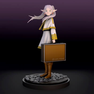 Frieren With a Suitcase - 3D Model by Last_Hawk