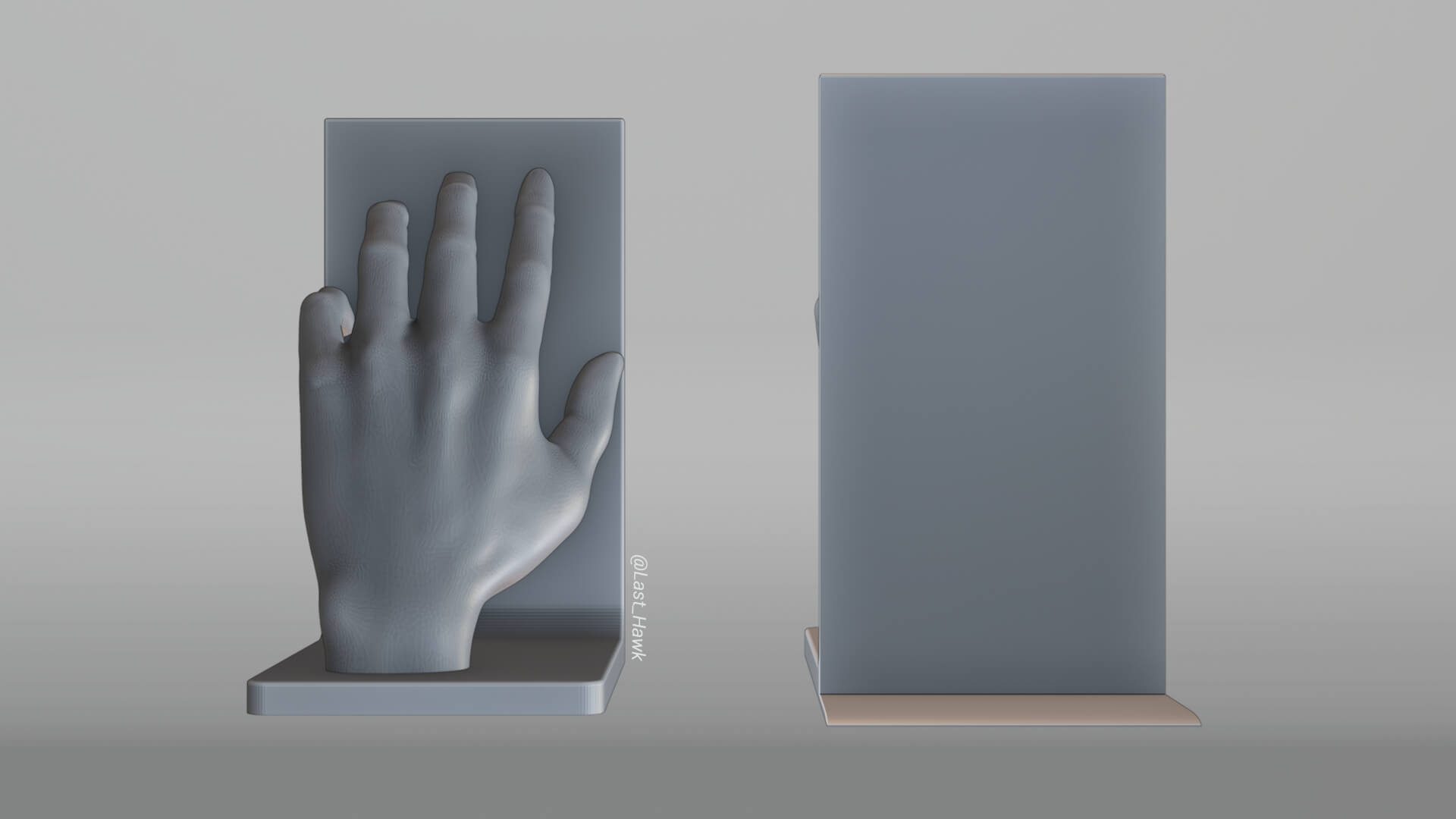 Hand Bookend Book Holder Stand - 3D Model by Last_Hawk