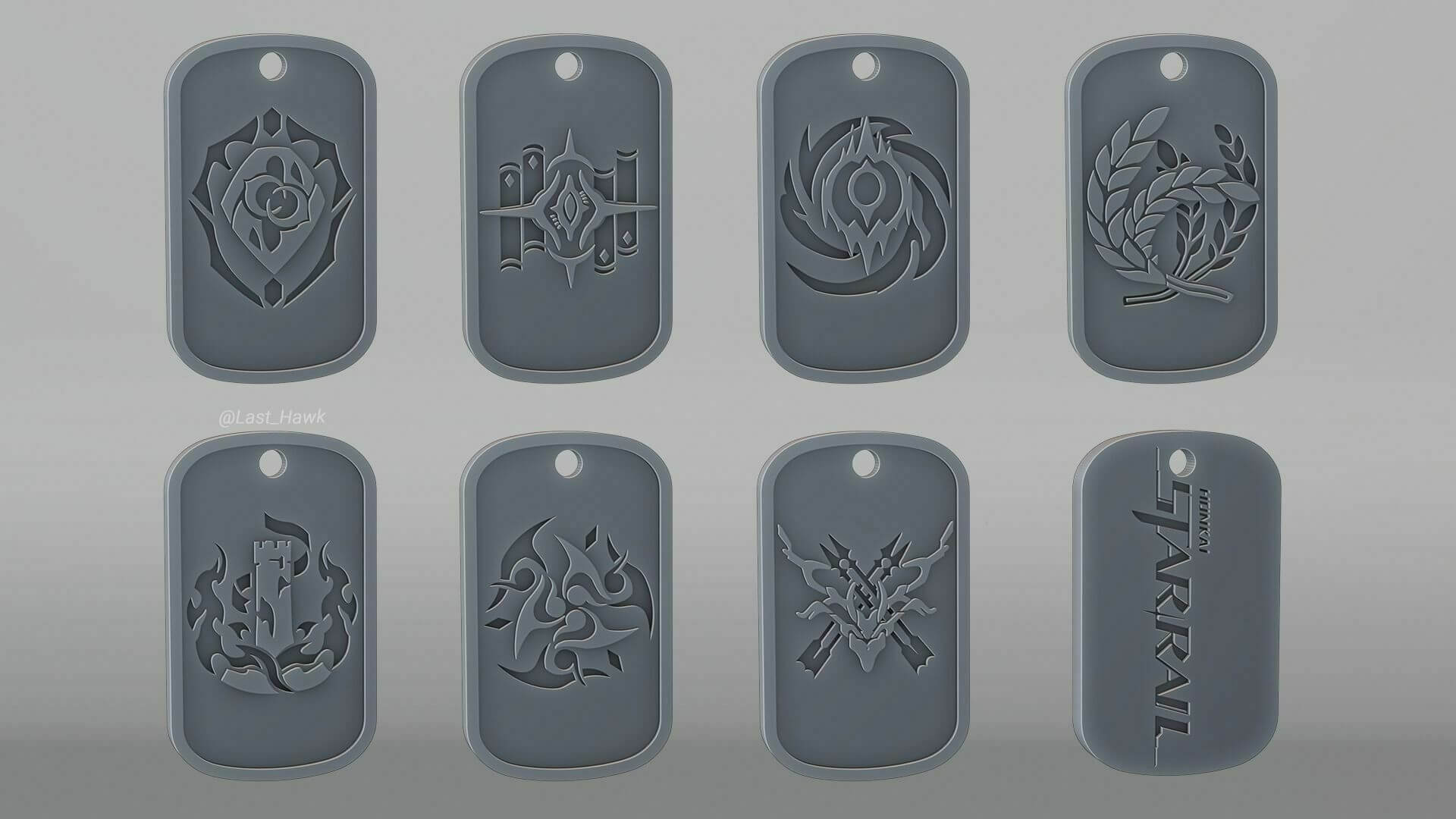 Honkai Star Rail Path Logos Keychains Pack - 3D Print Model by Last_Hawk