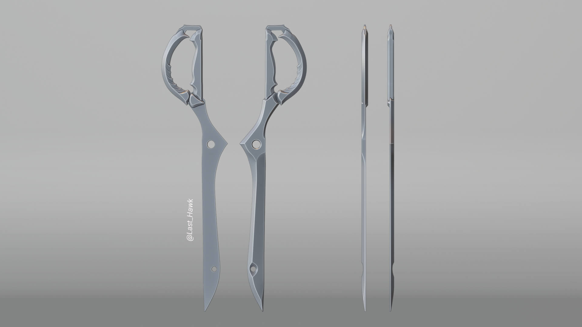 Scissor Blades Kill La Kill - Free 3D Print Model by Last_Hawk