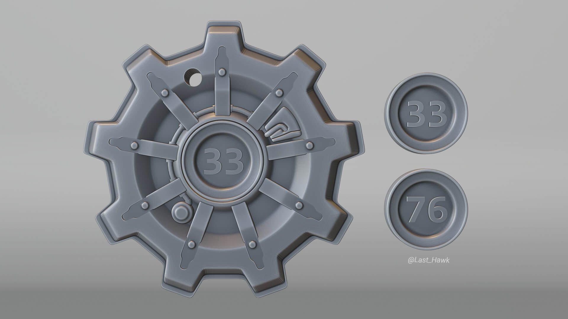 Vault Keychain - 3D Print Model by Last_Hawk