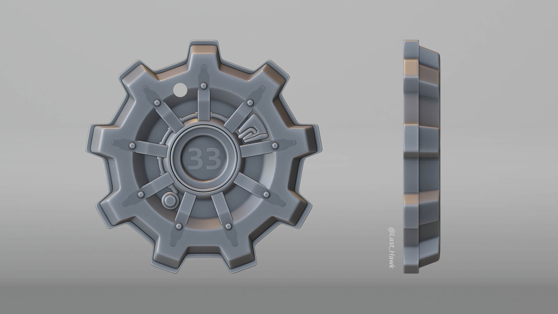 Vault Keychain - 3D Print Model by Last_Hawk