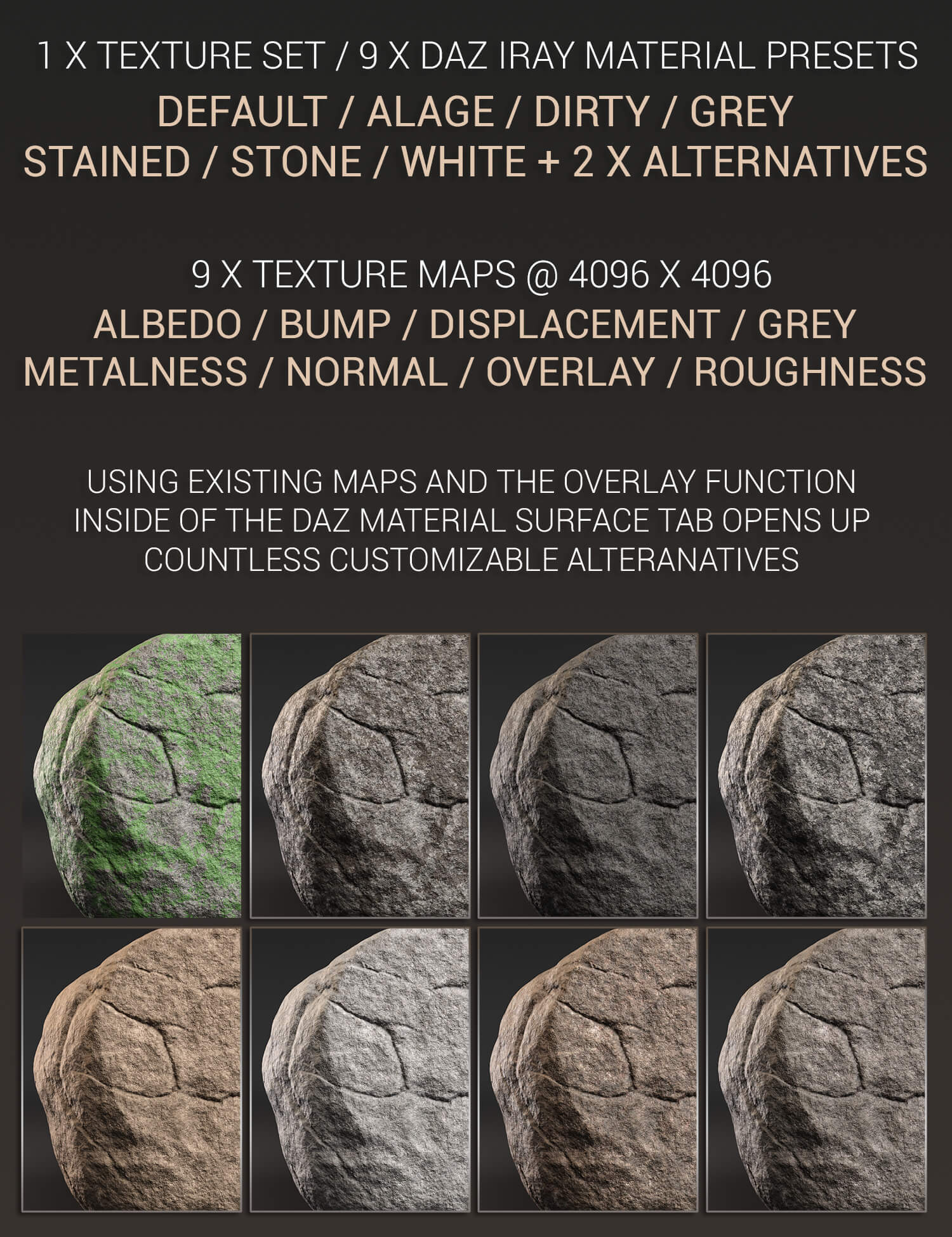 Li Elemental Dynamics - Li Rock Large 002 Free Daz Content by Laticis