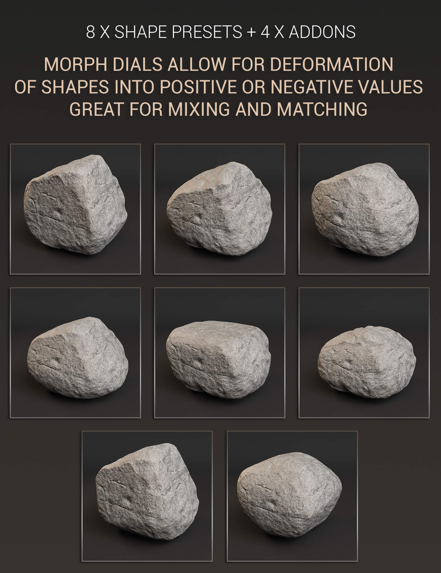 Li Elemental Dynamics - Li Rock Large 002 Free Daz Content by Laticis