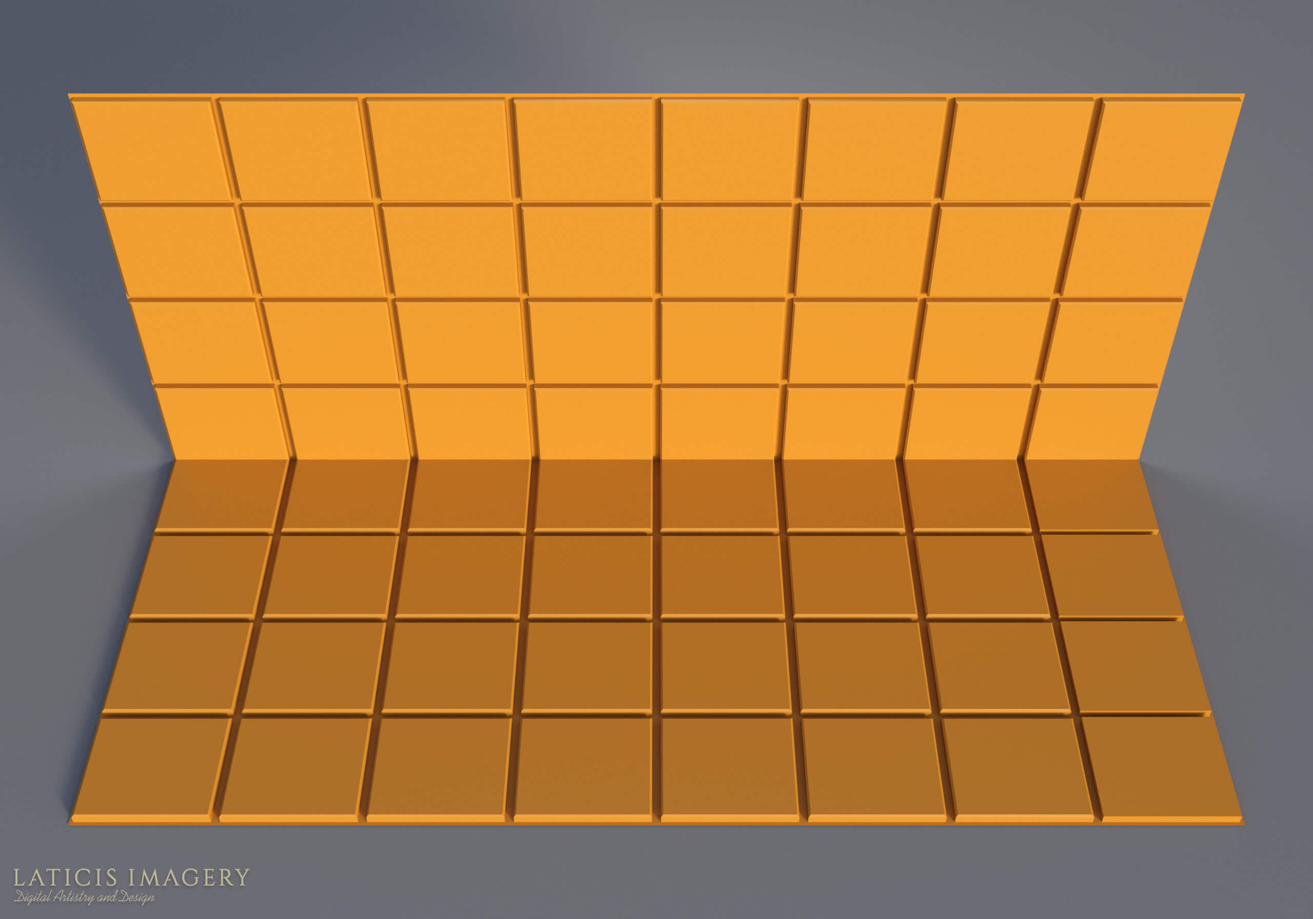 Li Sci-Fi Wall Tiles Free 3D Model by Laticis