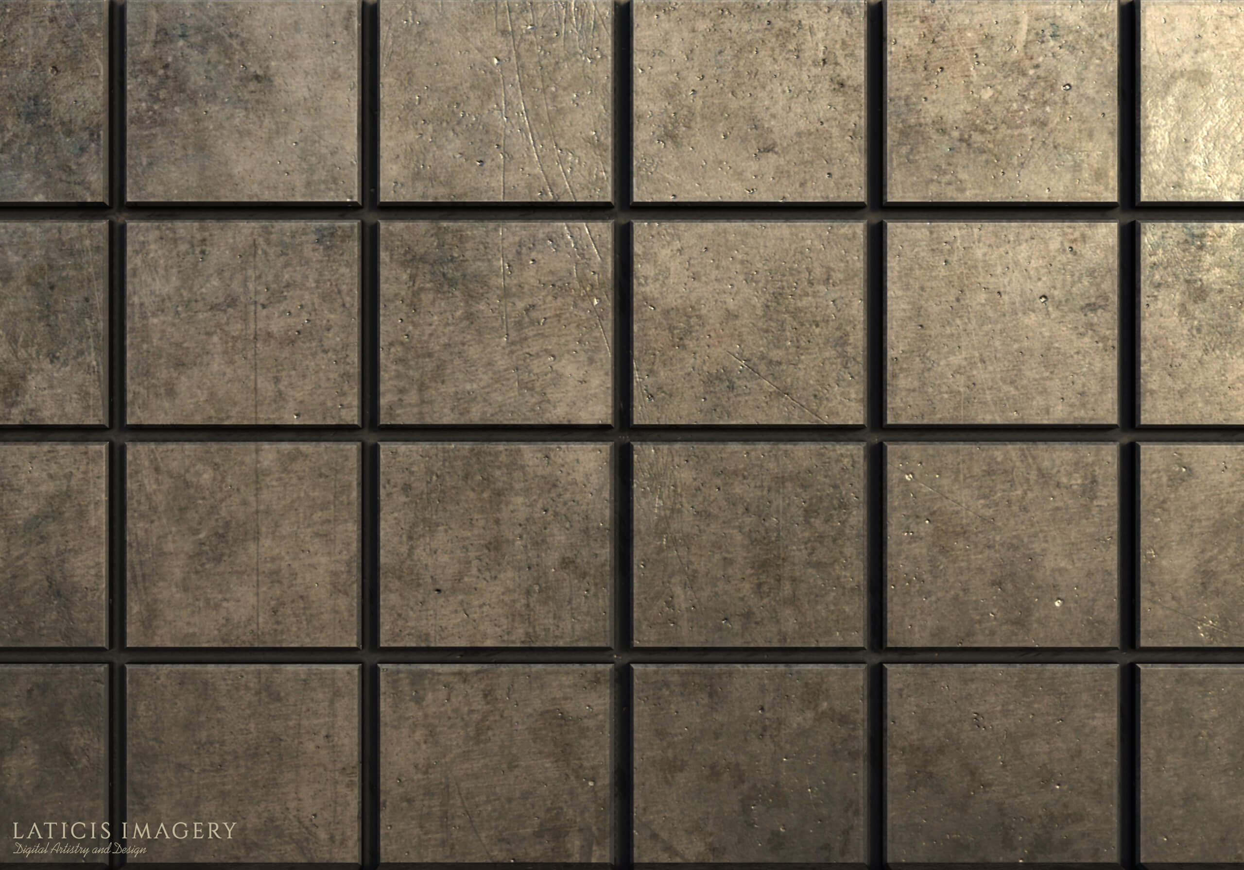 Li Sci-Fi Wall Tiles Free 3D Model by Laticis
