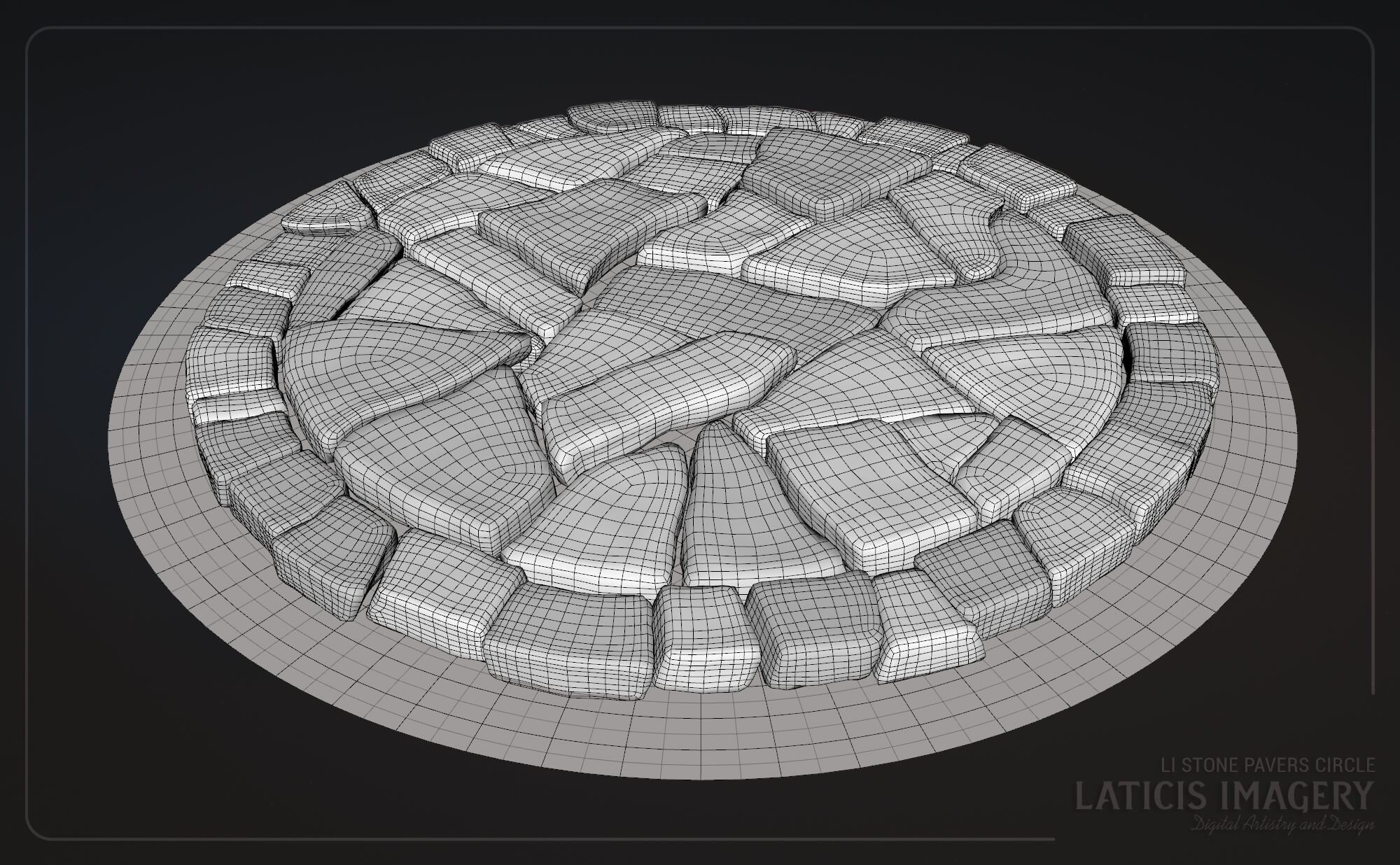 Li Stone Pavers Circle - Free Daz Content by Laticis