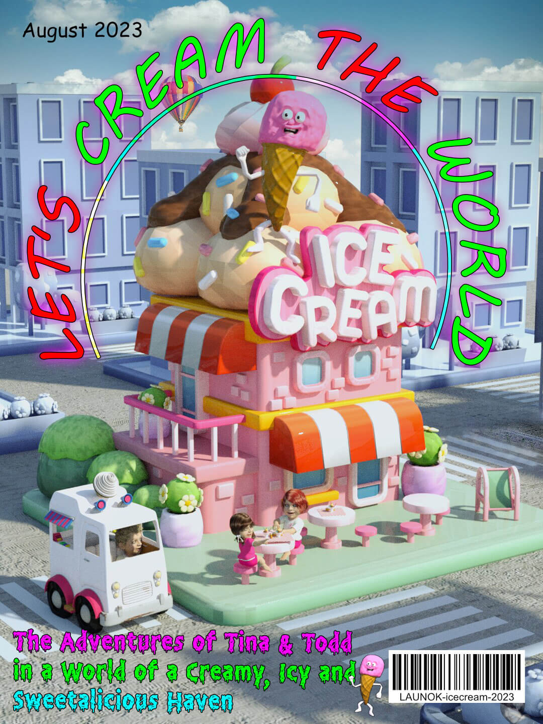Let's Cream The World 3D Render, Digital Art by launok